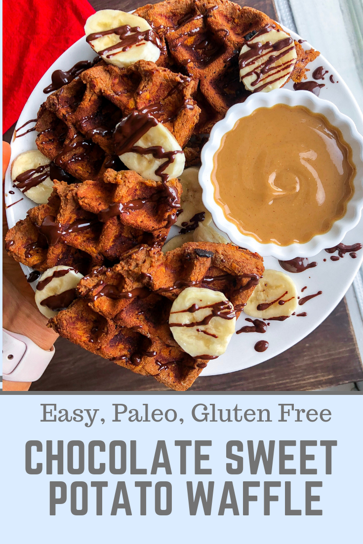 Chocolate Paleo Sweet Potato Waffle - Choosing Balance