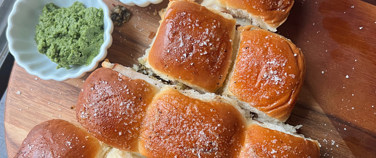 Pesto Christmas Tree Sliders - Choosing Balance