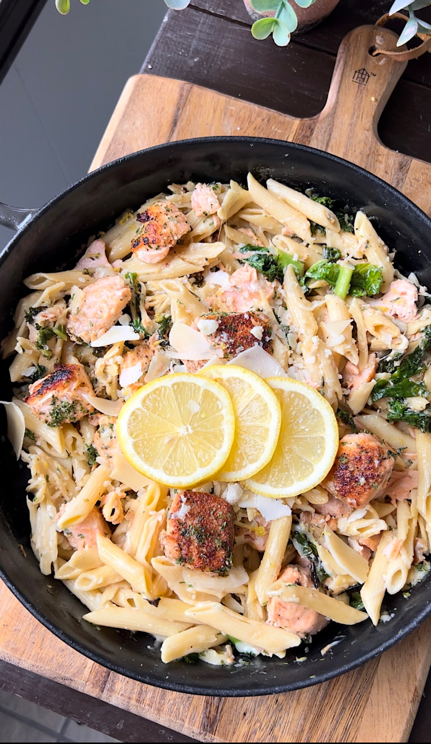 Lemon Salmon Pasta - Choosing Balance