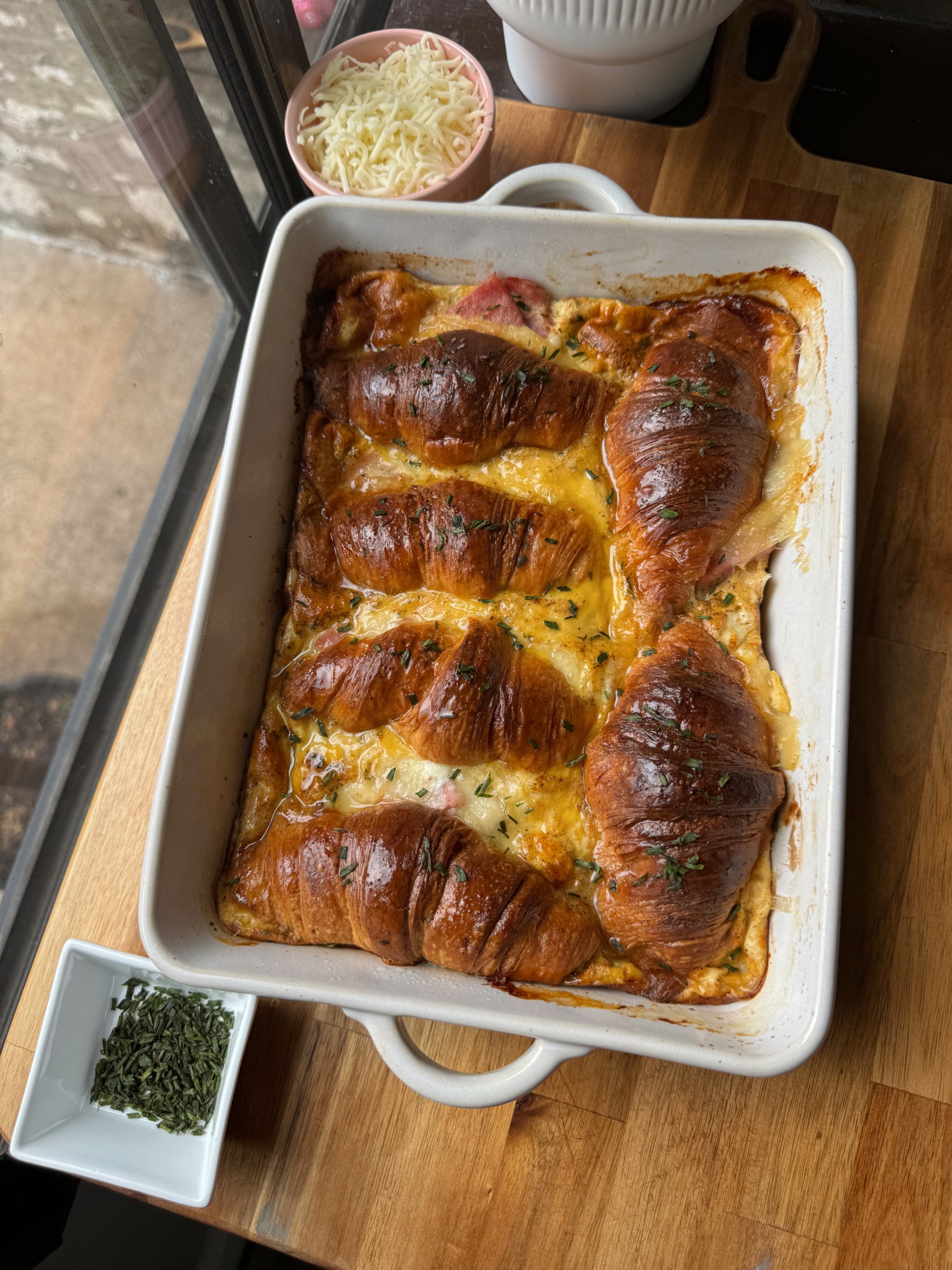 Egg Ham Cheese Croissant Casserole Choosing Balance