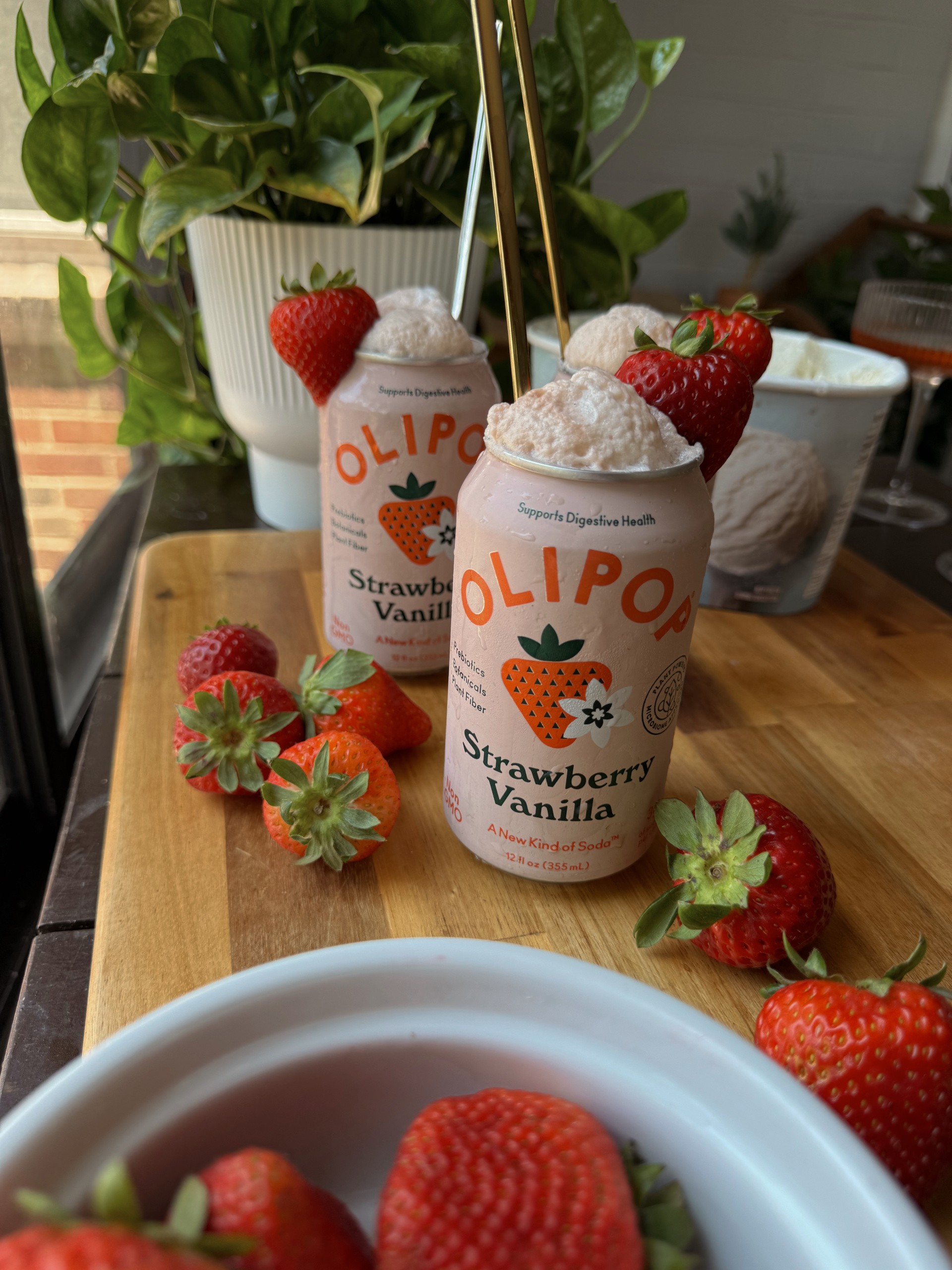 Strawberry Soda Floats - Choosing Balance