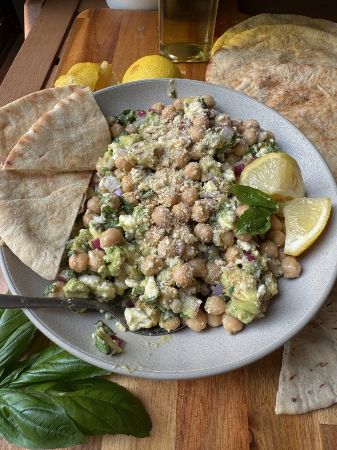 Lemon Basil Chickpea Salad - Choosing Balance