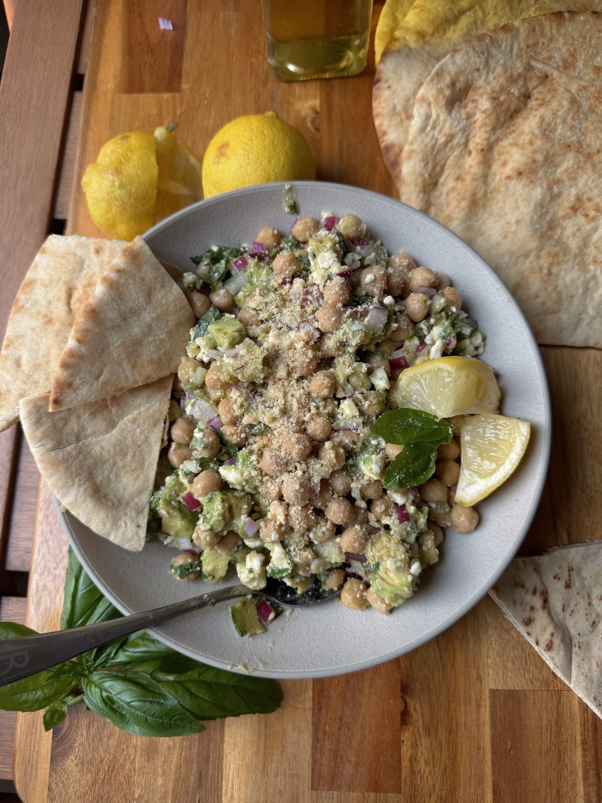 Lemon Basil Chickpea Salad - Choosing Balance